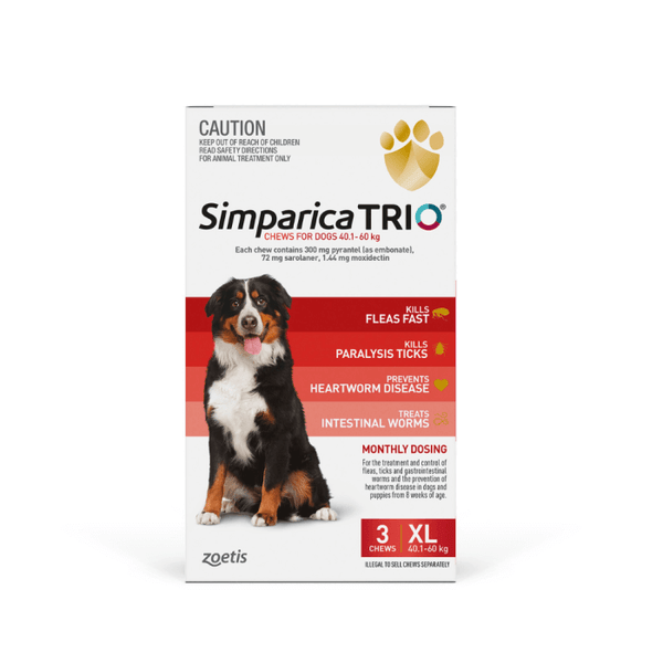 Simparica Trio Extra Large Dogs | No Prescription Flea & Worm Chews